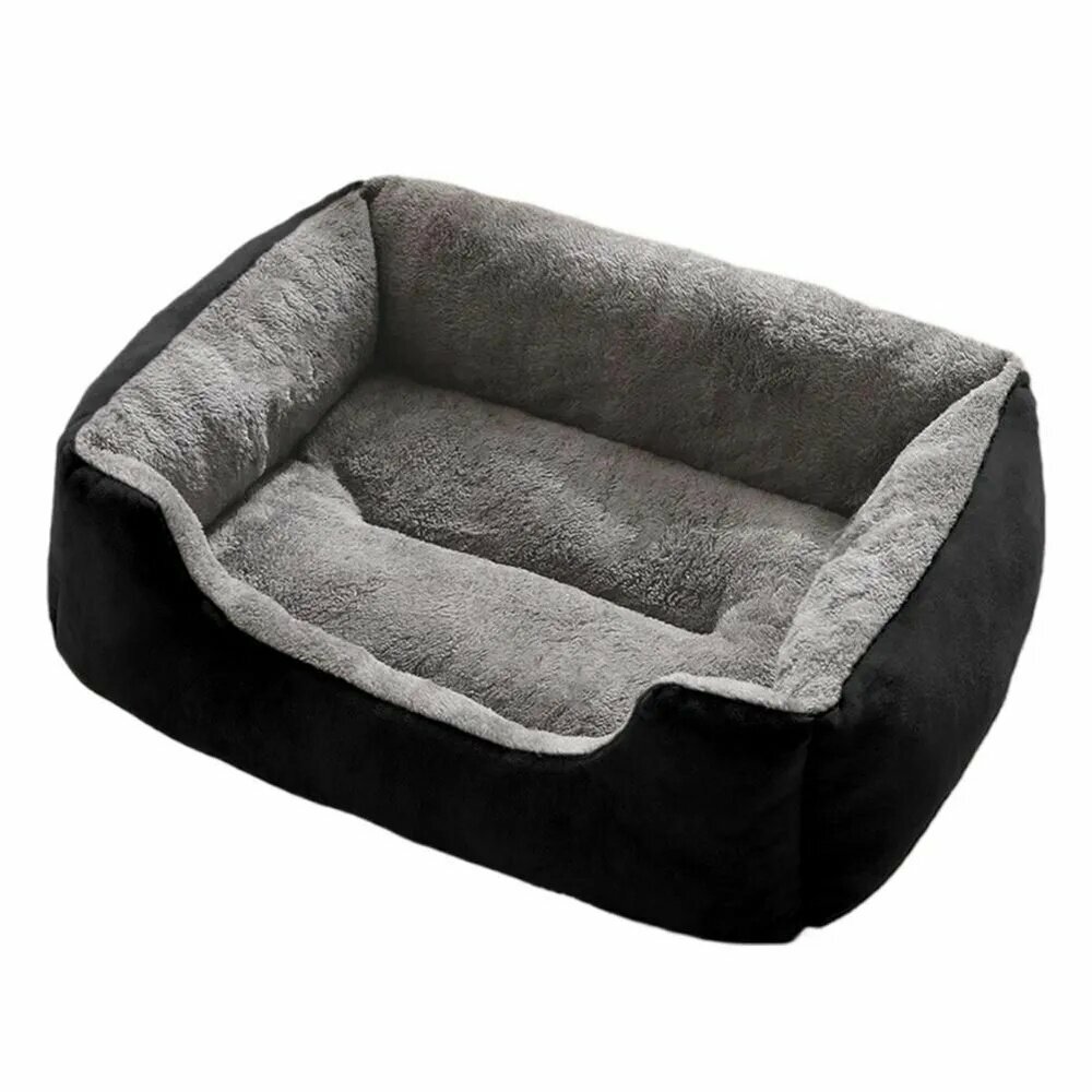 Уютная лежанка для кошек и собак, теплый домик с бортиком для таксы и корги, диван-кровать для дома на все сезоны