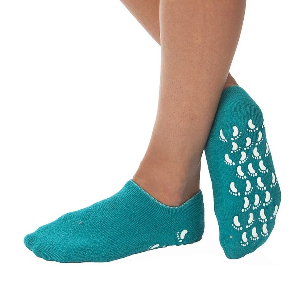 SPA-носки BRADEX, увлажняющие, силиконовые, с пропиткой, зеленый, 190г