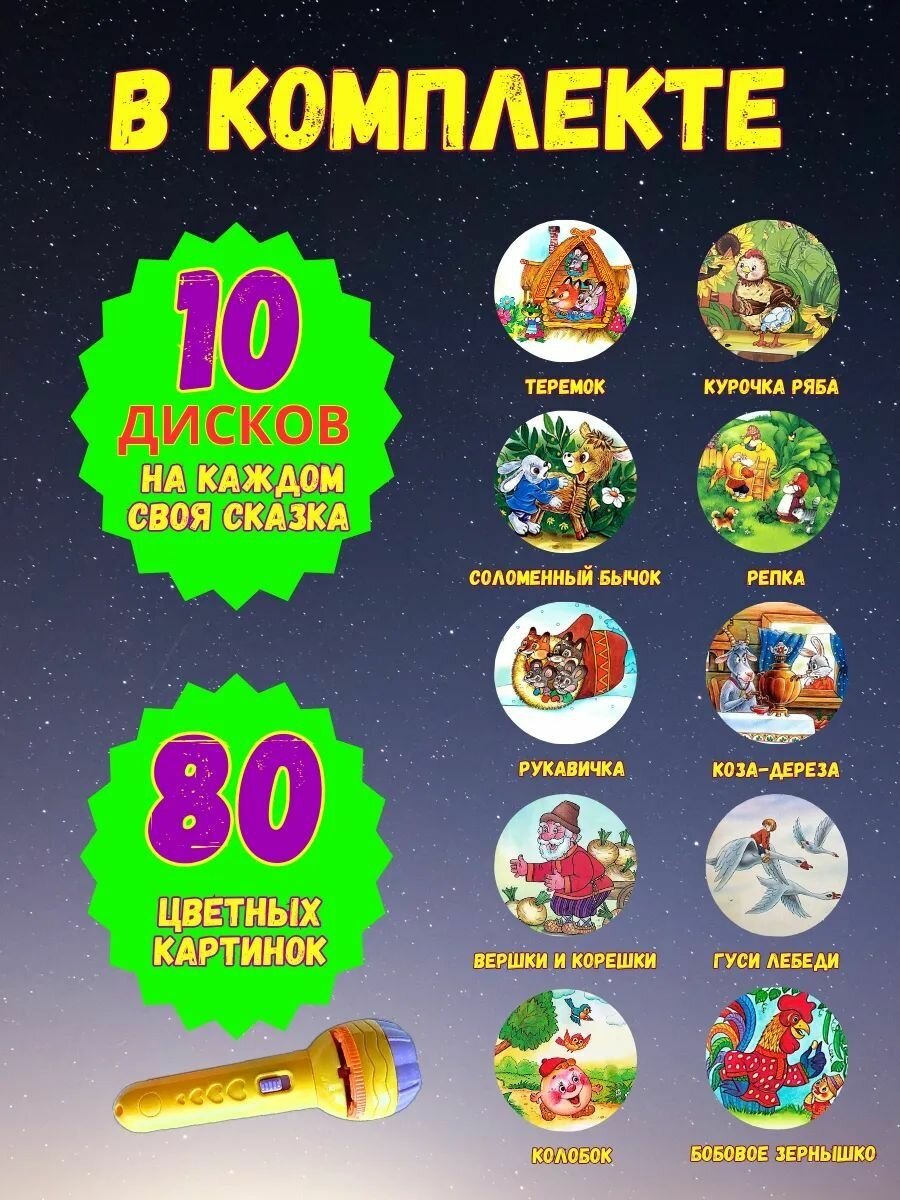 Детский образовательный фонарик-проектор-YG-CJ-0507