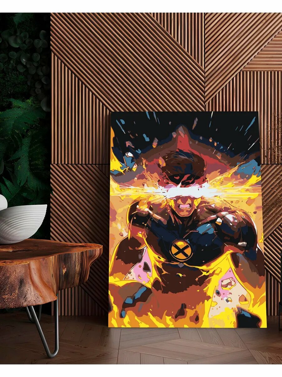 Картина по номерам Циклоп_Люди-Х_Марвел