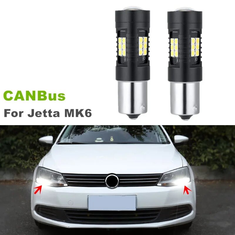 Для Volkswagen Jetta VI MK6 2010-2018 2 шт./лот CANBus безошибочные белые светодиодные DRL дневные ходовые огни