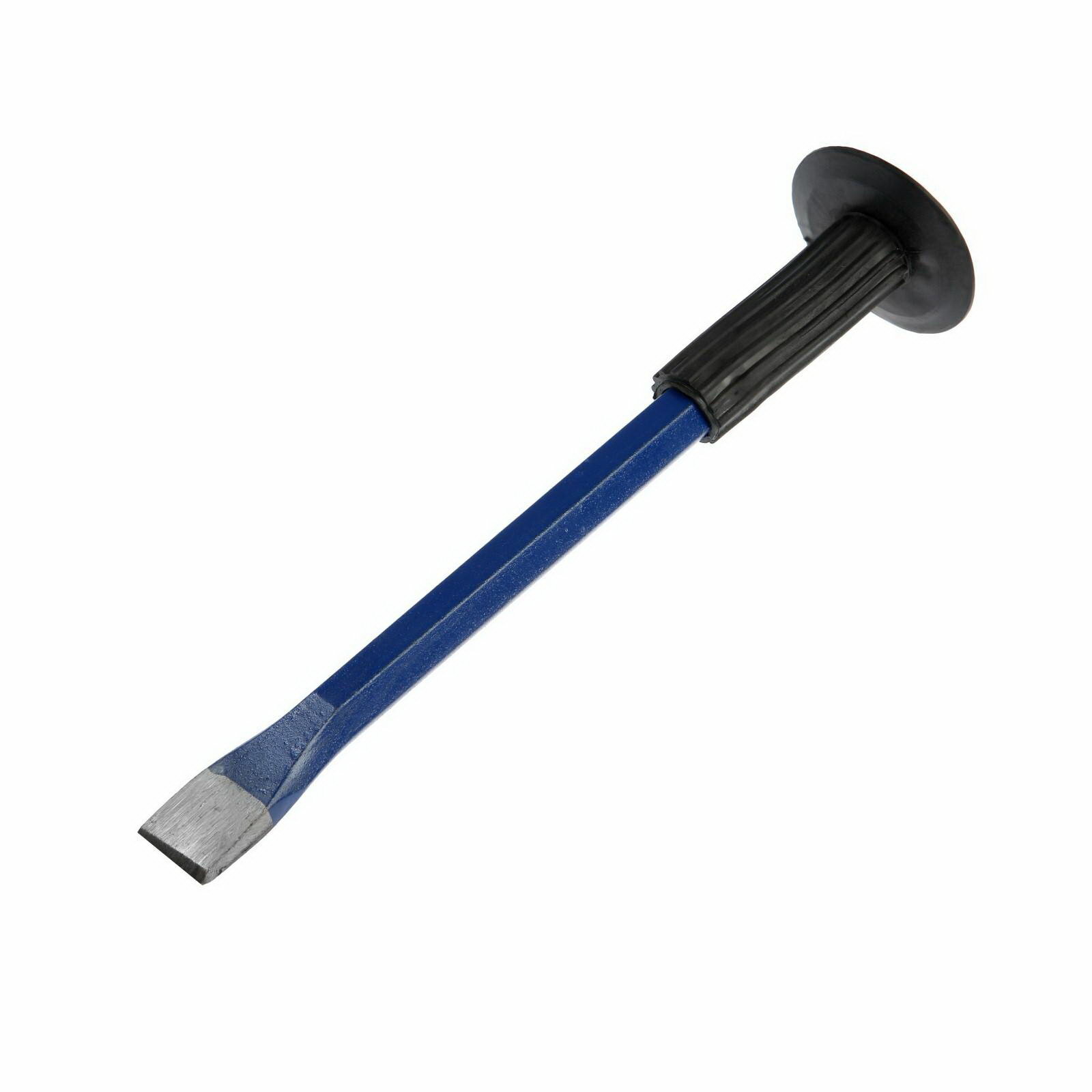 Зубило плоское арматурная сталь, резиновая рукоятка, 300x25 мм