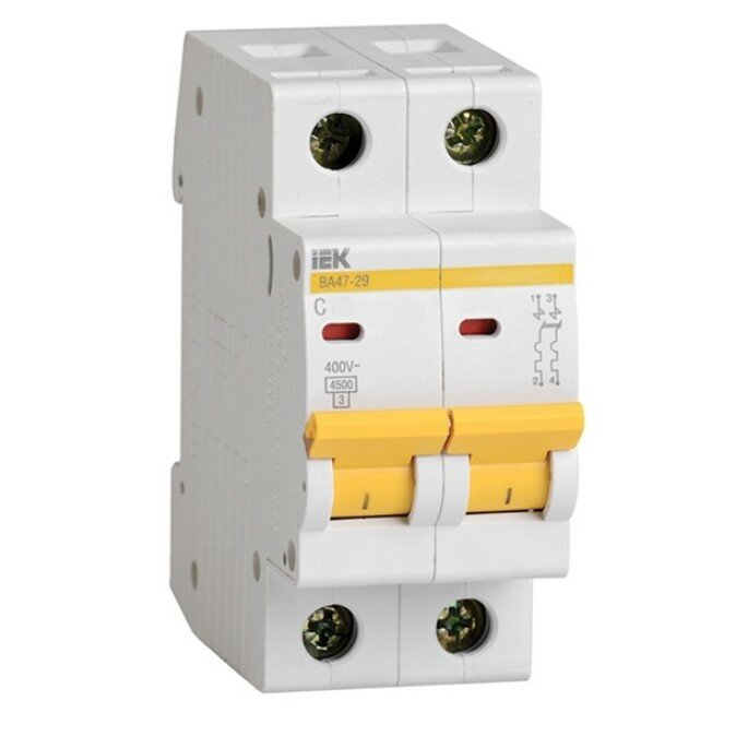 Автоматический выключатель ИЭК ВА47-29 2Р 50А 4,5кА (С) MVA20-2-050-C IEK