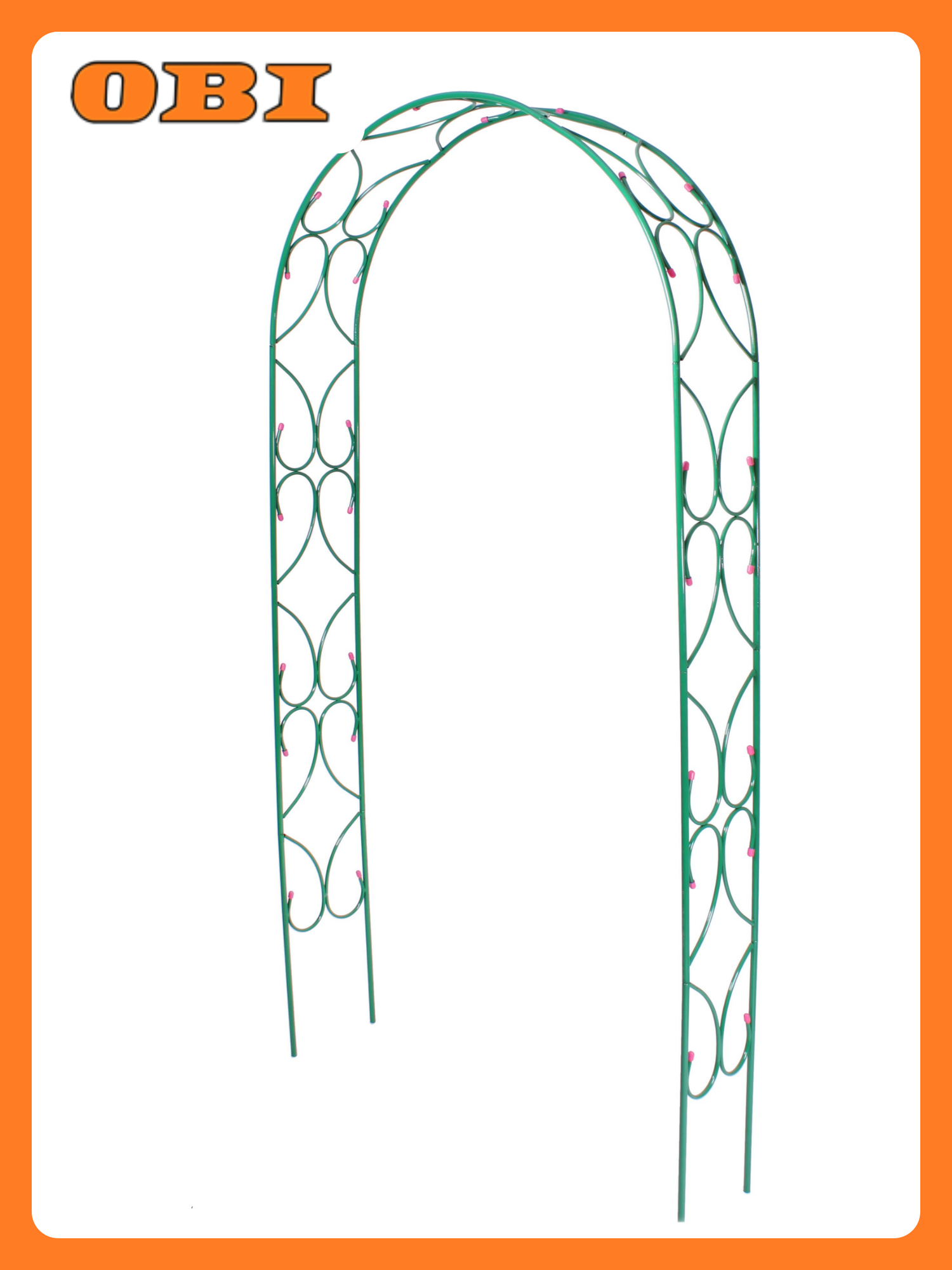 Арка садовая Клевер-С "Узор-2", разборная, металл, зеленая, 2.5 м