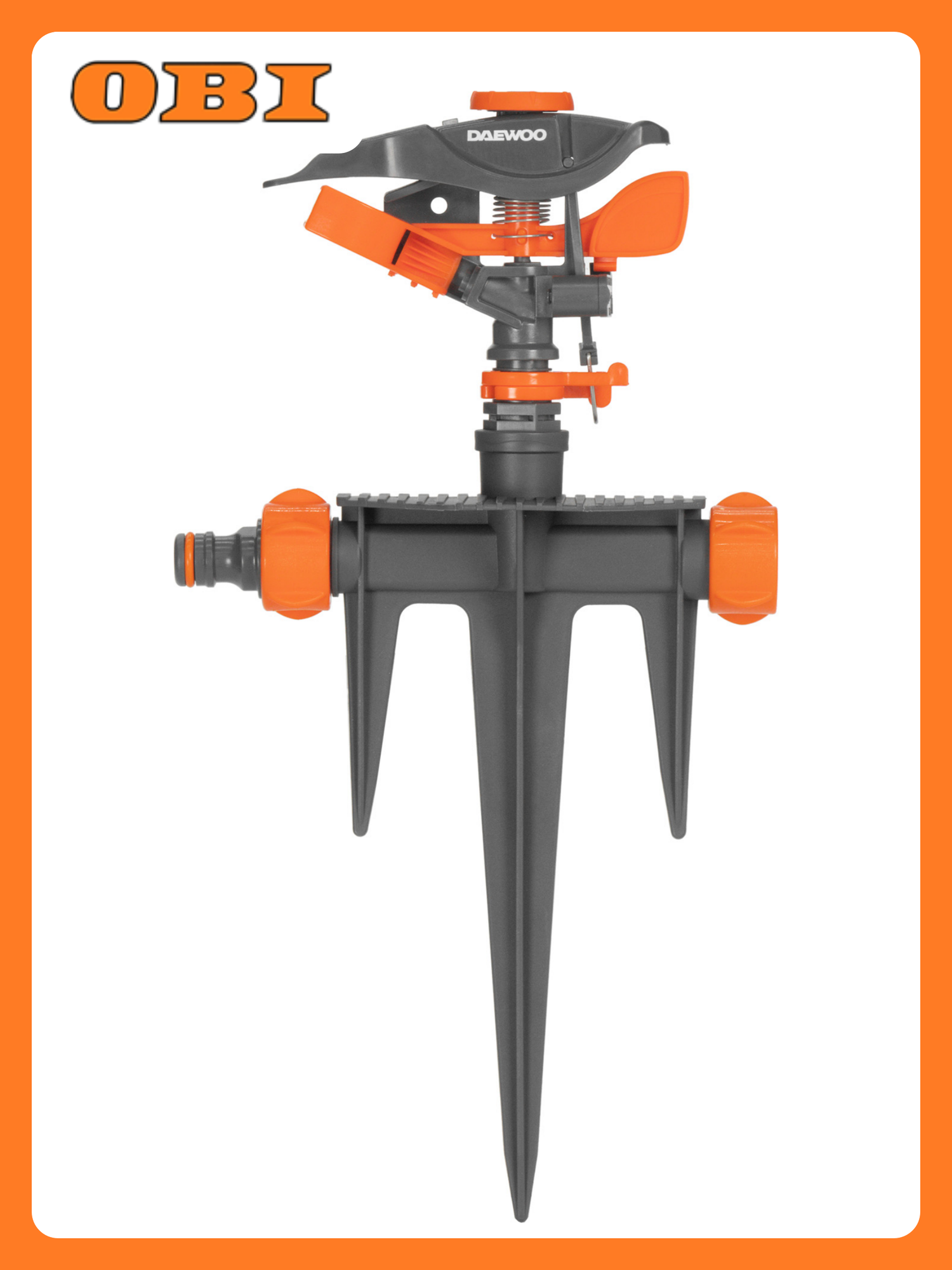 Импульсный дождеватель Daewoo DWS 1110, площадь полива 530м2, серый