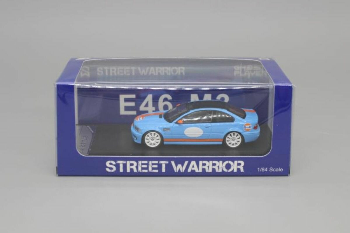 Машинка Street Weapon 1/64 BMW 3 Series 4th Generation M3 E46 Gulf Oil Painted version Die-cast Alloy Car Model Collection Toy Gift