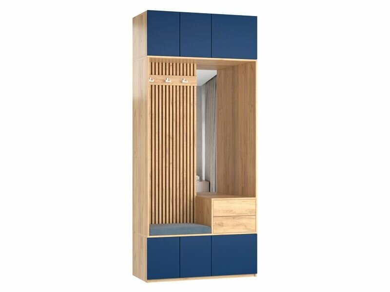 Прихожая в коридор "Дуглас 4" 105х240х50 Дуб крафт золотой / Крокус