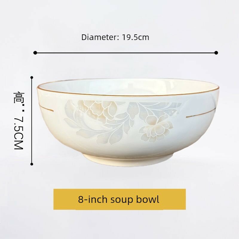 Набор керамической посуды из Цзиндэчжэня: миска для риса, тарелка, палочки для еды в китайском стиле, для домашнего