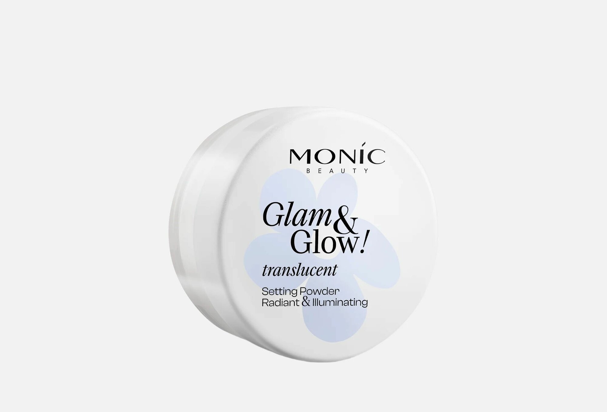 Пудра для лица Monic Beauty рассыпчатая, транспарантная, Glam Glow белая
