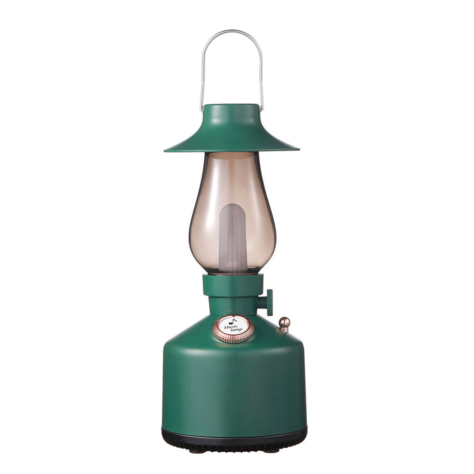 BT динамик ретро лампа масляная с диммером зеленый