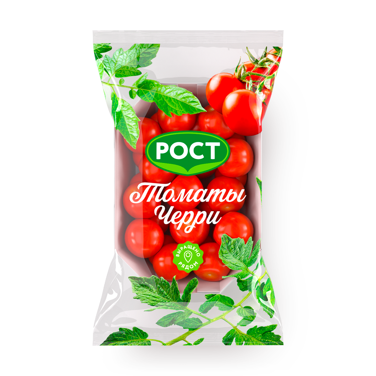 Помидоры черри красные на картонной подложке премиум Рост, вес нетто 250 гр
