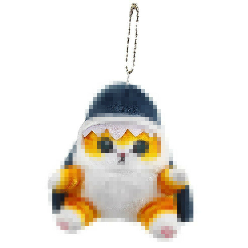 Подвеска-акула и котенок, 13 см высотой, вакуумная упаковка, стильный аксессуар для сумок