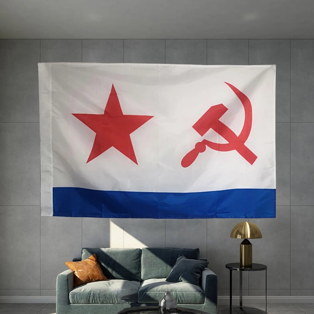 Советский военно-морской флаг СССР, полиэстер 90 x 150cm