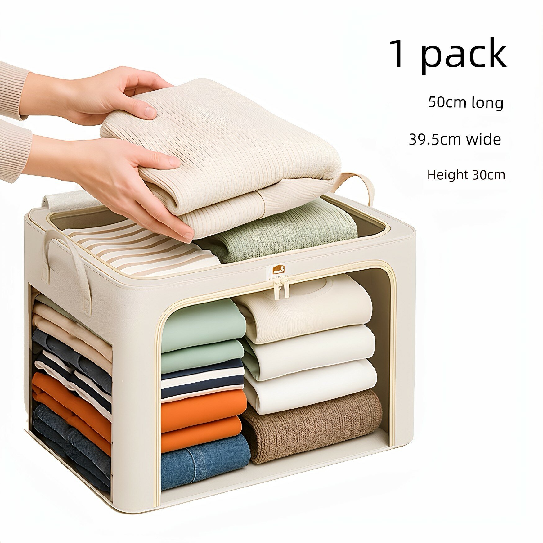 Chuxinmi - Органайзер для хранения постельного белья, одеял, одежды, пылезащитный контейнер для одеял и пледов, коробка
