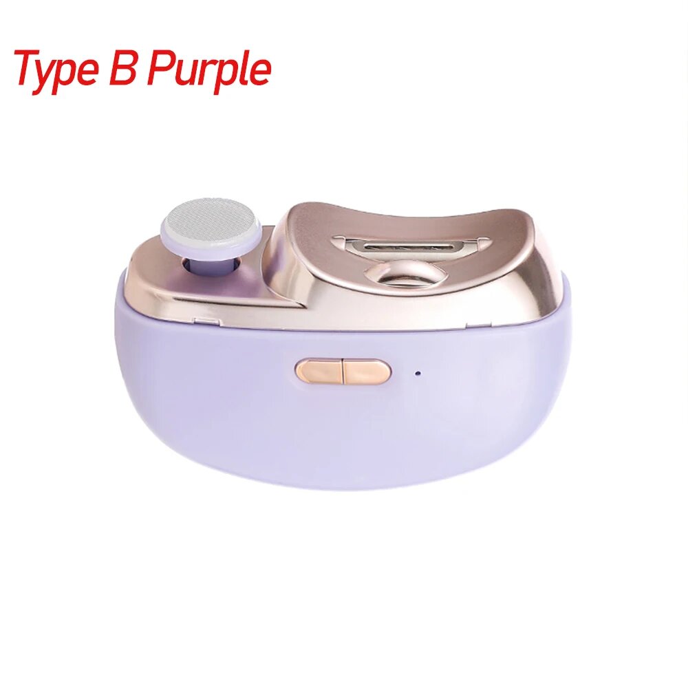 Электрическая машинка для стрижки ногтей 2 в 1 для детей и взрослых Type B Purple