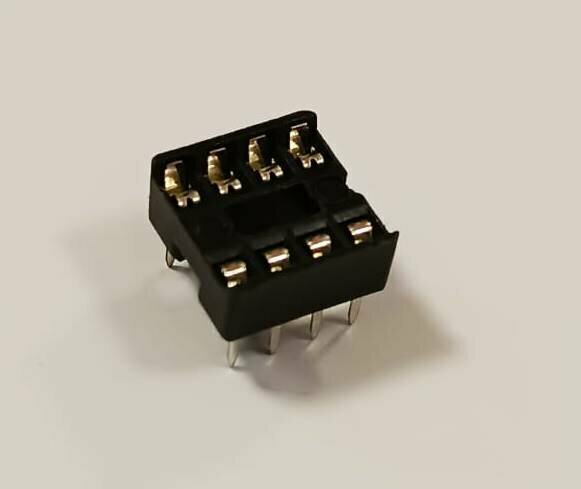 5 шт, Панелька для микросхем SCS-08, DIP-08, шаг 2,54 мм, 8 контактов