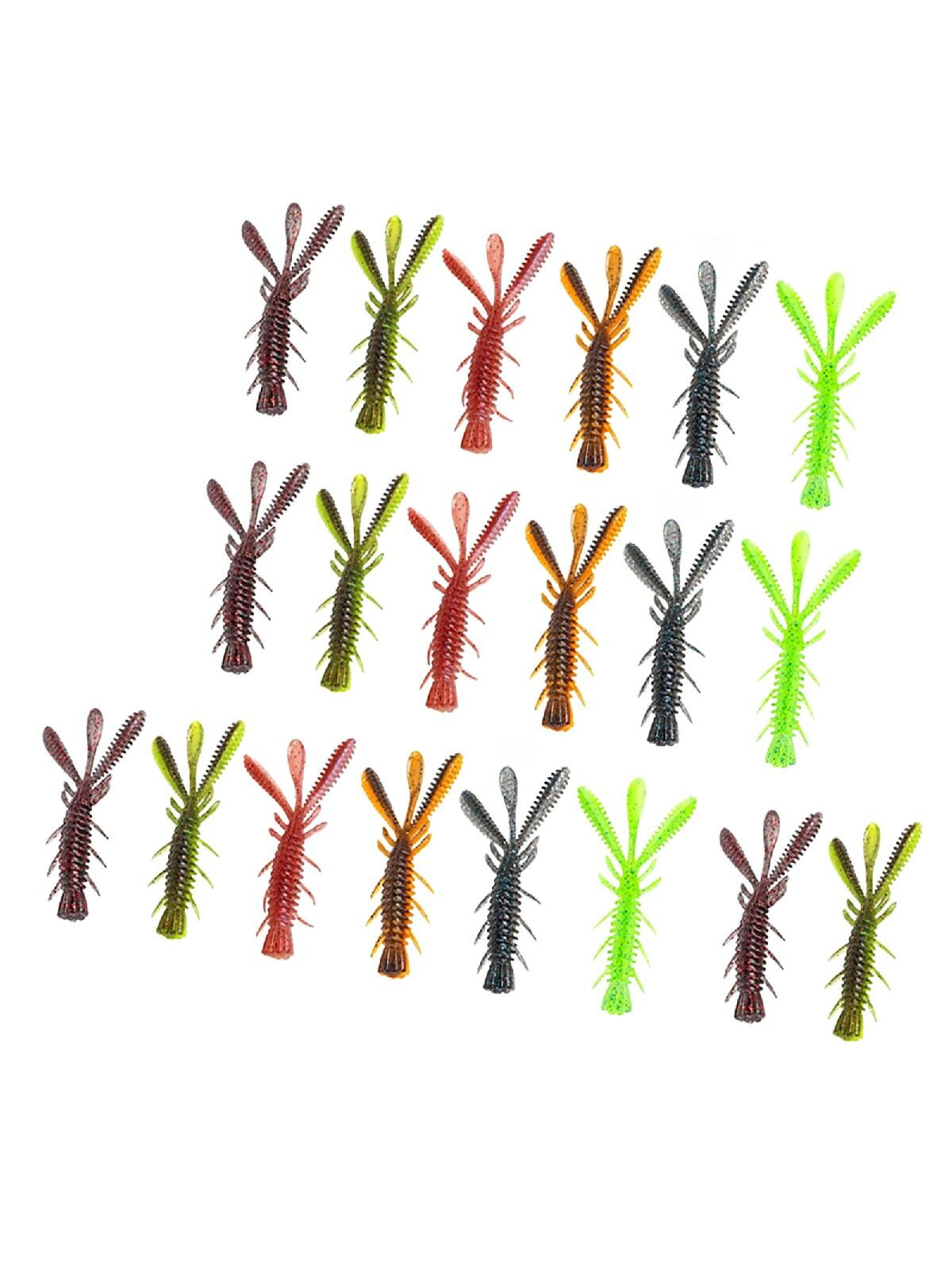 20шт Мягкие приманки Плавающие приманки для ловли креветок для форели Креветочный свимбейт