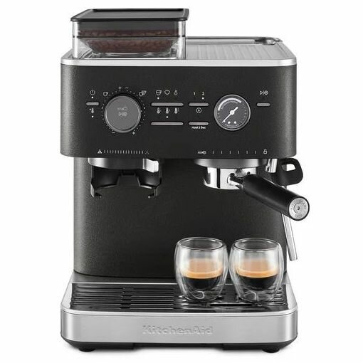 Кофеварка KitchenAid Semi Automatic Espresso Machine with Burr Grinder Cast Iron Black KES6551BK