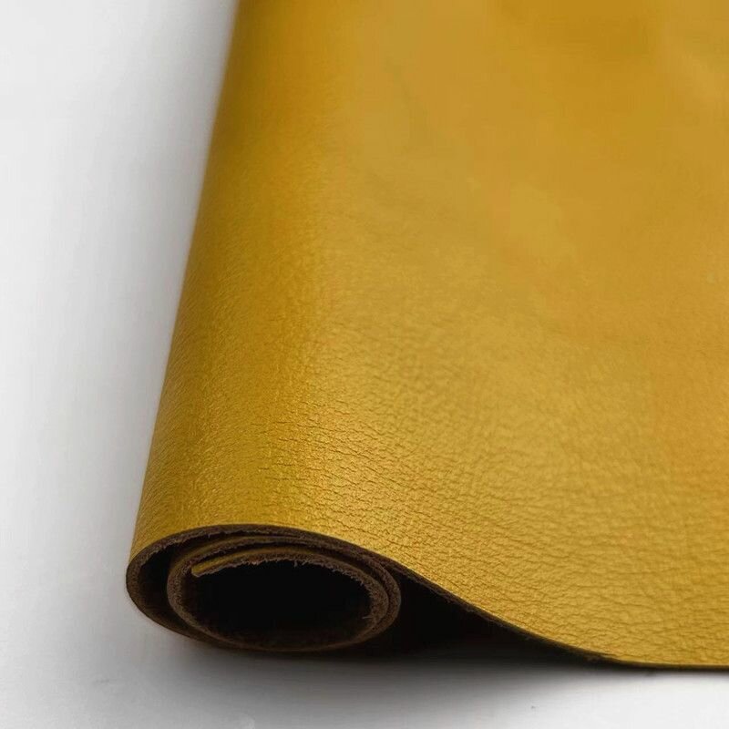 Верхний слой из натуральной кожи коровы, коричневая кожа с текстурой личи, обивка для дивана, прикроватная ткань, ручная работа, DIY