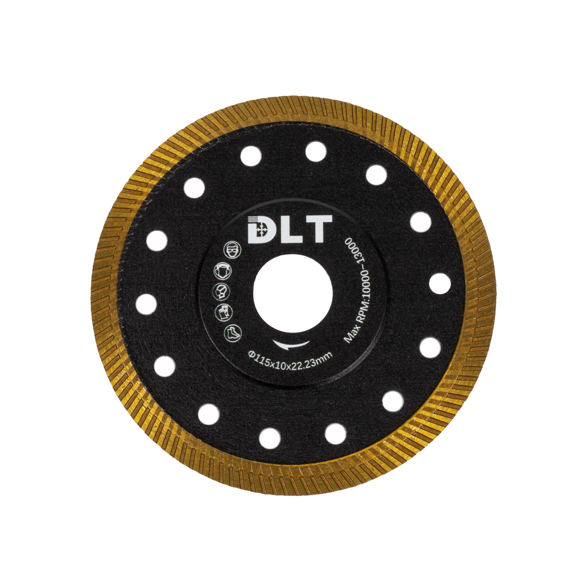 Диск алмазный DLT №9 (король дисков) 115мм, посадочный Ø 22,23мм, толщина 1,1мм (гранит), арт.1897