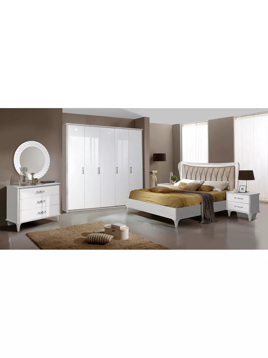 Спальня Опера 5 белый глянец