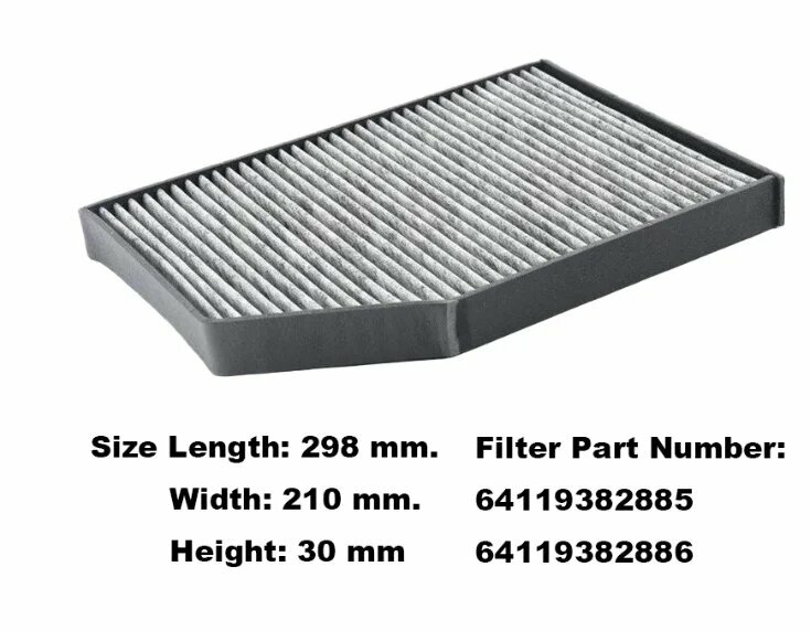 1 шт. салонный фильтр для BMW G20 G01 G02 X3 X4 320i 330i 20i 64119382886