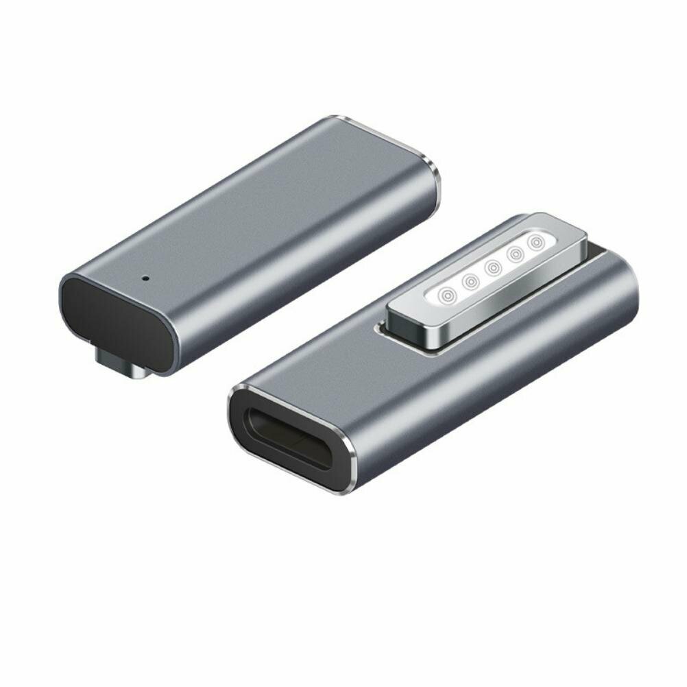 Переходник MacBook Type-C мама на MagSafe 2 для зарядки MacBook PD, серый, один размер подходит всем