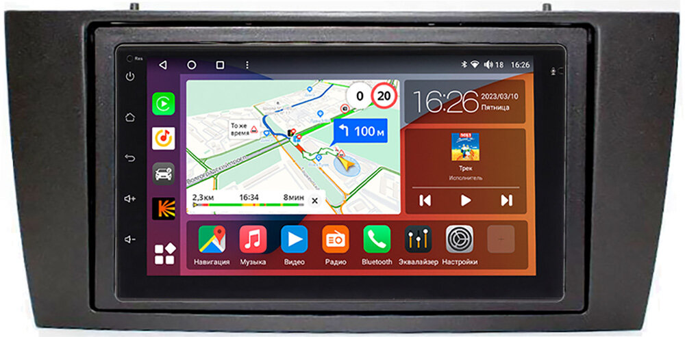 Штатная магнитола Jaguar X-Type, S-Type 1998-2008 (черная) Canbox H-Line 4478-RP-11-154-293 Android 10 (4G-SIM, 6/128, DSP, QLed)