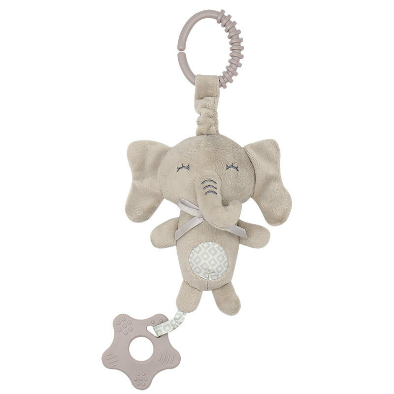 Музыкальныйщик-вешалка для коляски - Игрушка для успокоения младенца со звуком, размер 33*9см, вес 60г, упаковка прозрачная сумка, 0+ лет, с встроенными колокольчиками и детскими звуками, с функцией щипания и нажатия, изготовлен из безопасных гигиеничных