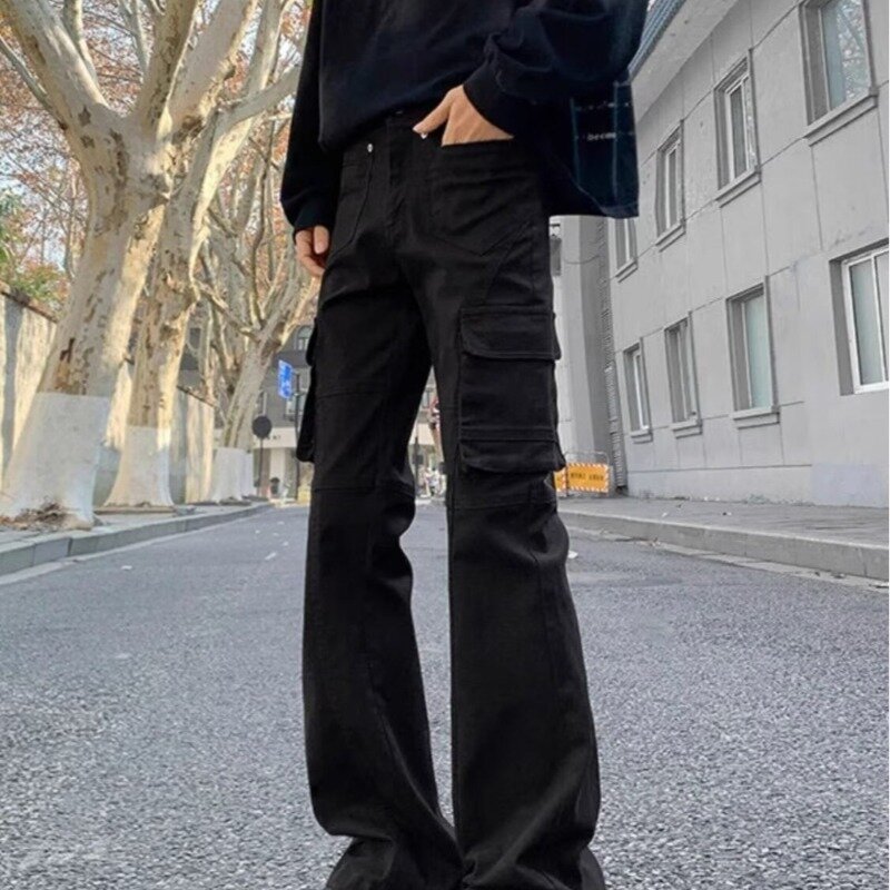 Тренд RONG CH Мужские Джинсы Немного Свободные Весна Разорванные Кроп Деним, Размер_M