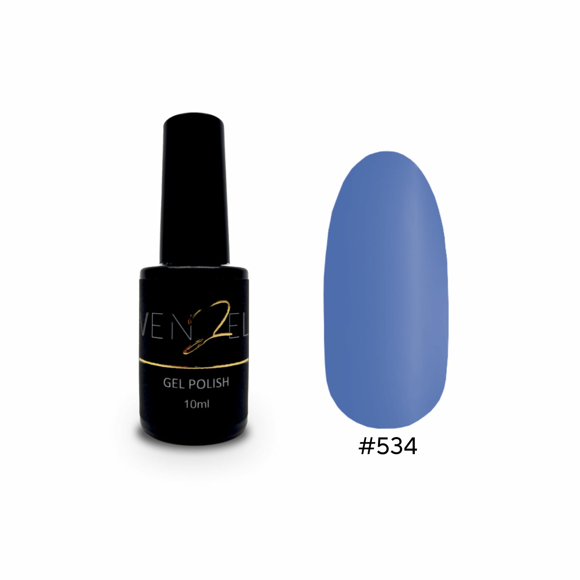 Venzel-534 голубой гель-лак для ногтей плотный 10ml