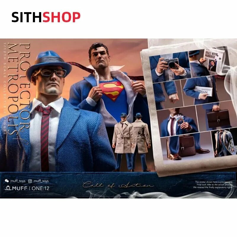 Фигурка MUFF TOYS Superman Clark Kent Protector of Metropolis MF-05 1/12 Action Figure