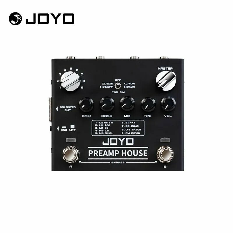 JOYO R-15 PREAMP HOUSE гитарный эффект педаль предусилитель ножной переключатель 18 тон двухканальный искажение