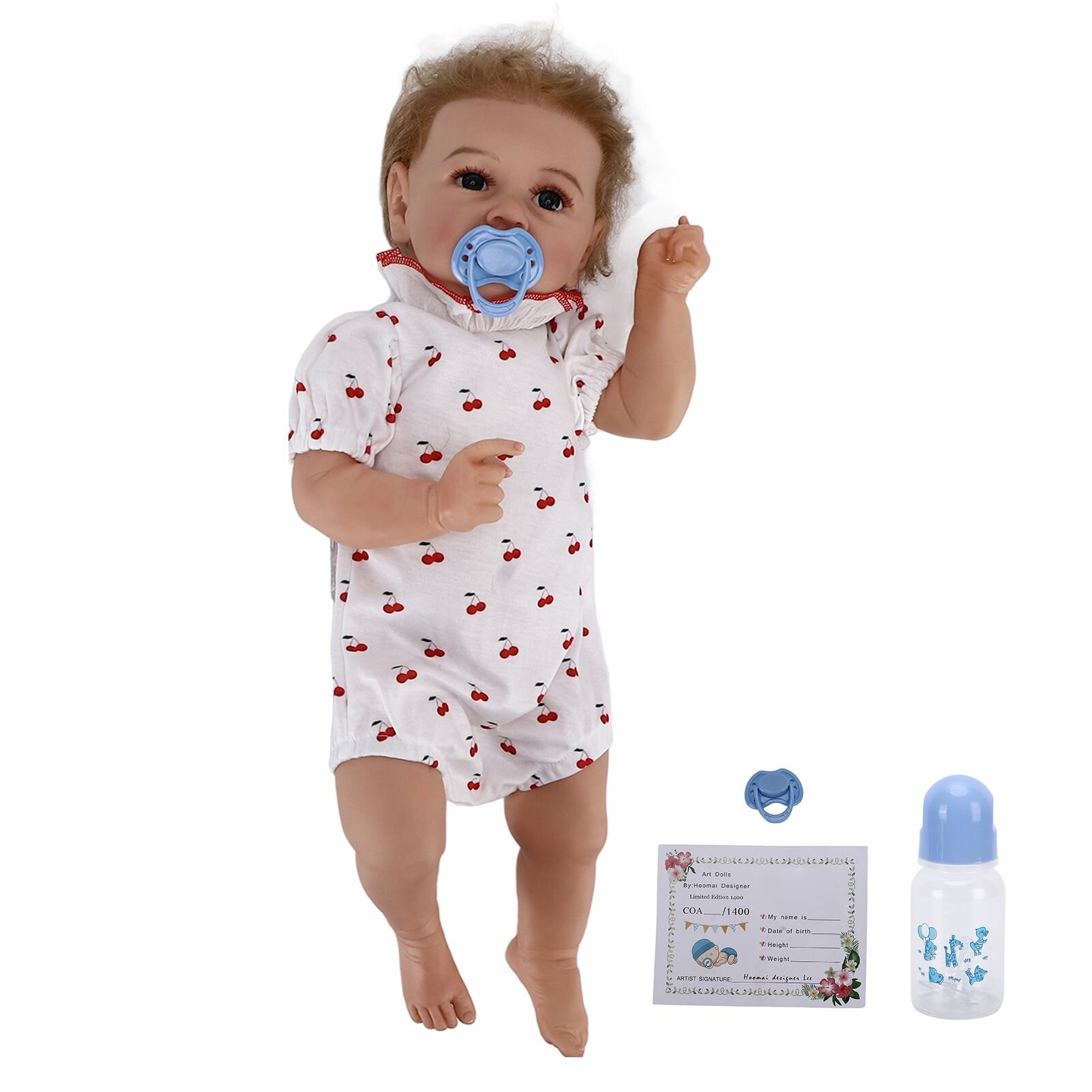 Кукла-реборн 22 дюйма, девочка, нежные детали лица, виниловая