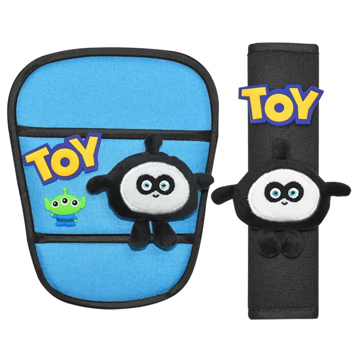 Набор автомобильного бустера для детского ремня безопасности с подушкой плеча, регулируемый, черный, для детей