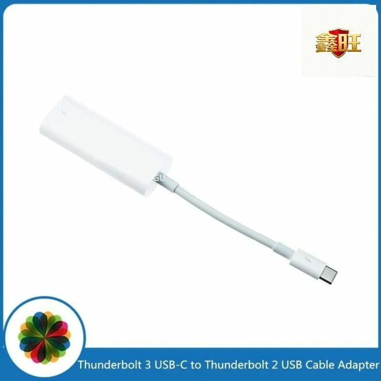 Официальный адаптер A1790 от Apple, белоснежный премиум кабель для соединения Thunderbolt 3 USBC с Thunderbolt 2
