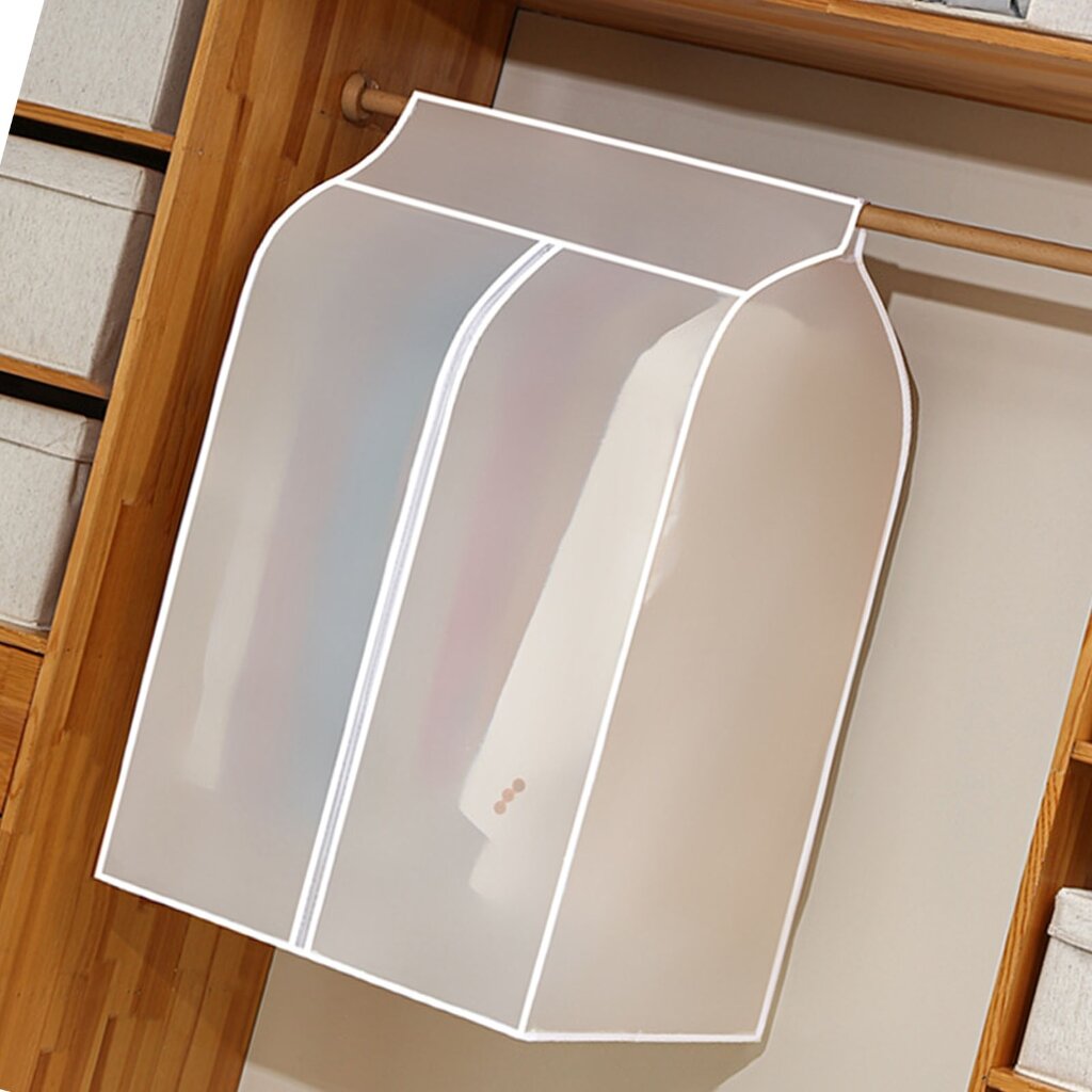 Пылезащитный чехол, подвесной для шкафа, прозрачный водонепроницаемый и пылезащитный чехол, трехмерная подвесная сумка для пальто, мешок для пыли для костюма-50x60x90 см