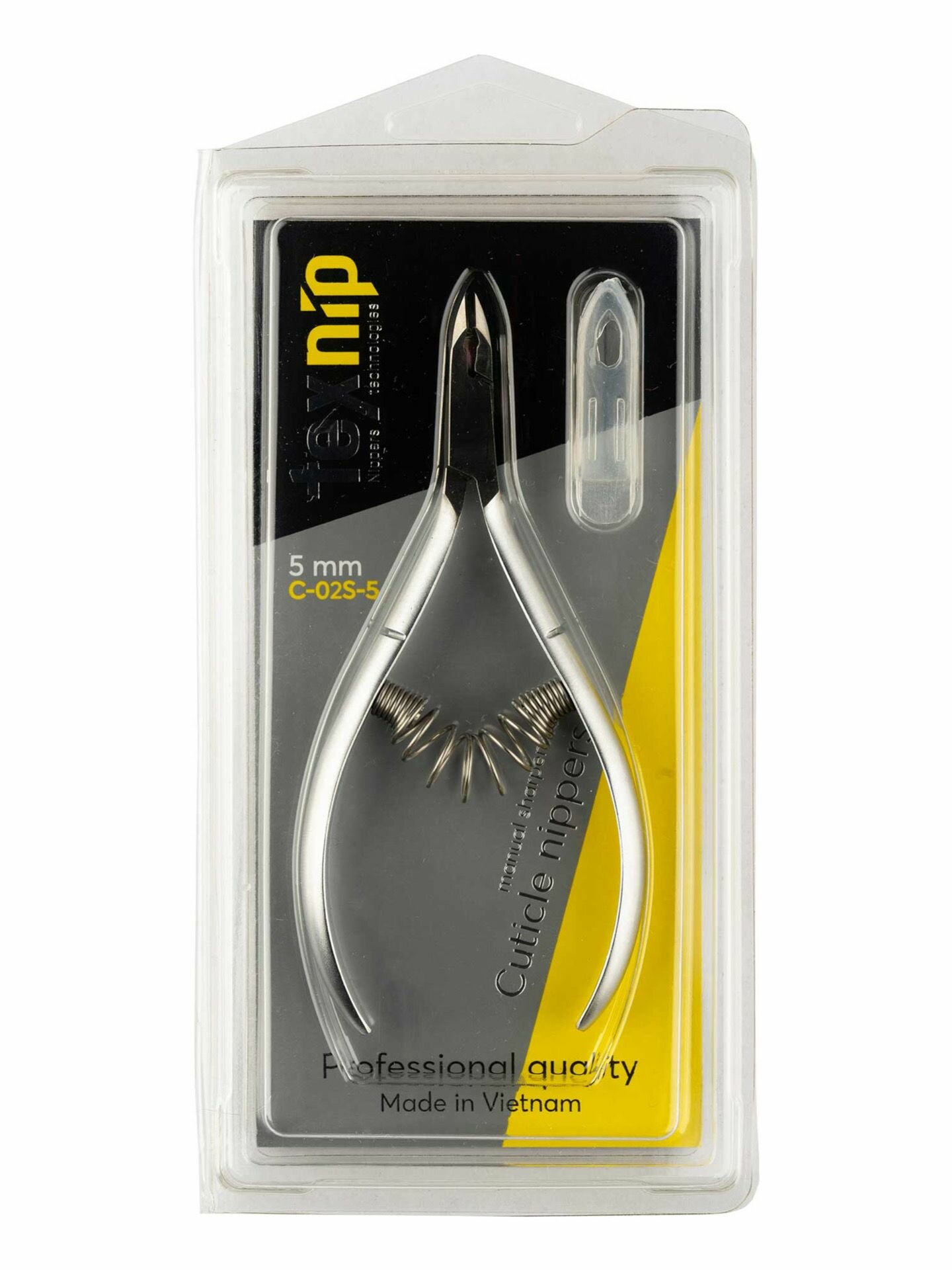 TexNip. Кусачки для кутикулы. Лезвие 5 мм. Спиральная пружина Ручная заточка. C-02S-5