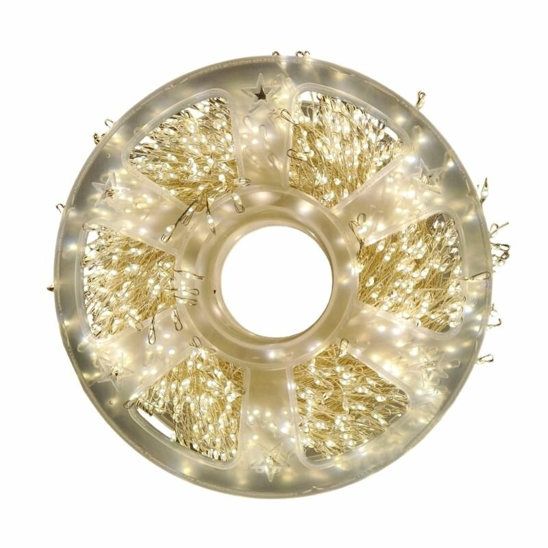 Гирлянда рождественских петард, гирлянда из медной проволоки-15 метров теплой серебряной проволоки