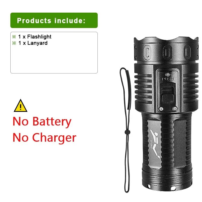 Фонарь тактический 1x Flashlight, Lanyard, No Battery