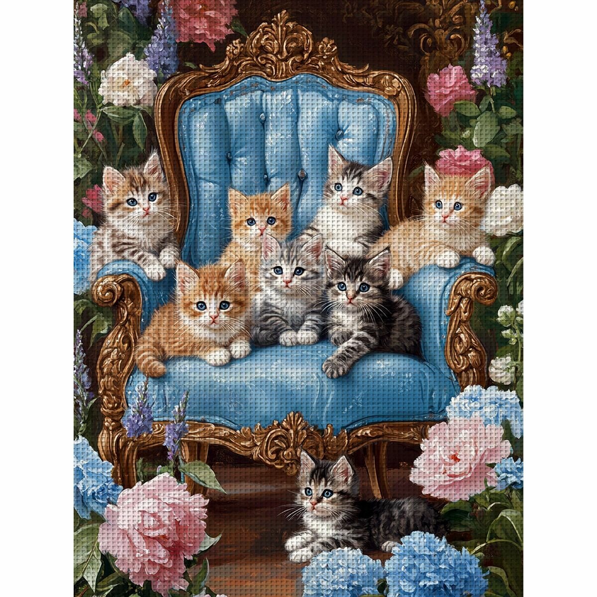 Эксклюзивный набор для вышивания крестиком 40X50cm 14CT сюжет Кот на диване до 26 цветов