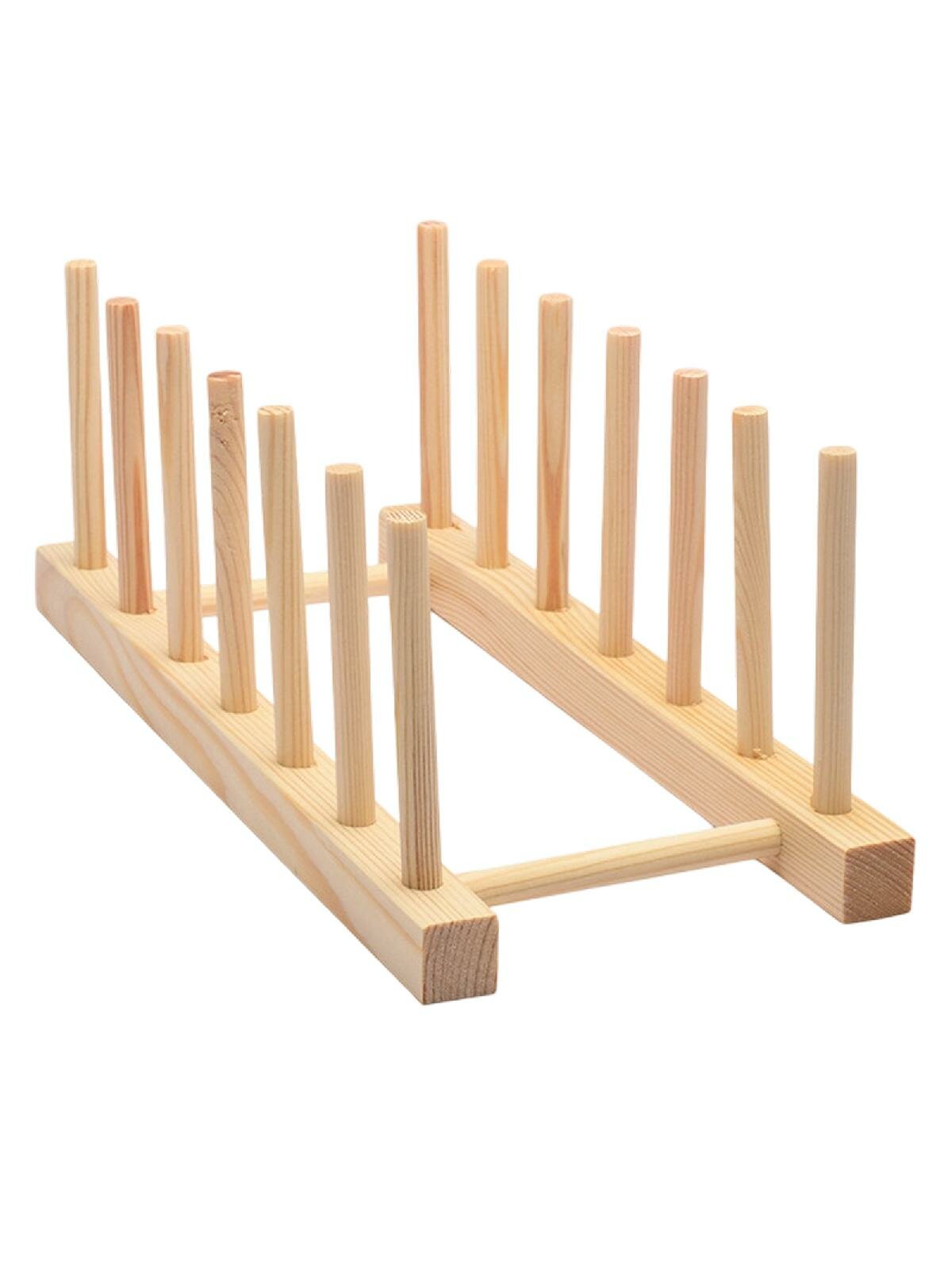 Деревянная подставка для посуды, многоярусная кухонная полка для чашек, тарелок, столовых приборов