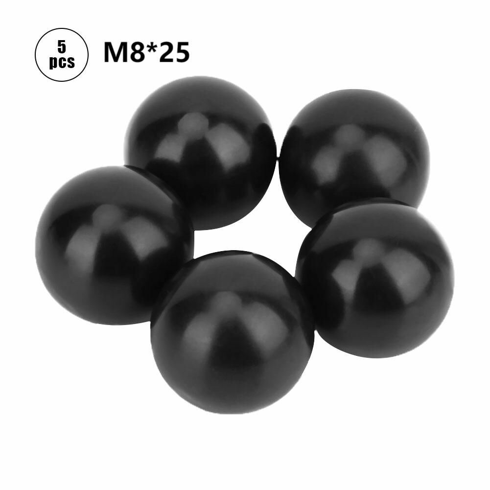 5 шт. черного шарика из инженерного пластика со встроенной медной гайкой M8*25