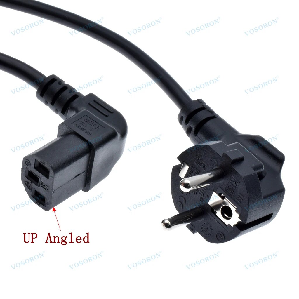 VOSORON Угловой сетевой кабель C13 1 м Up Angle