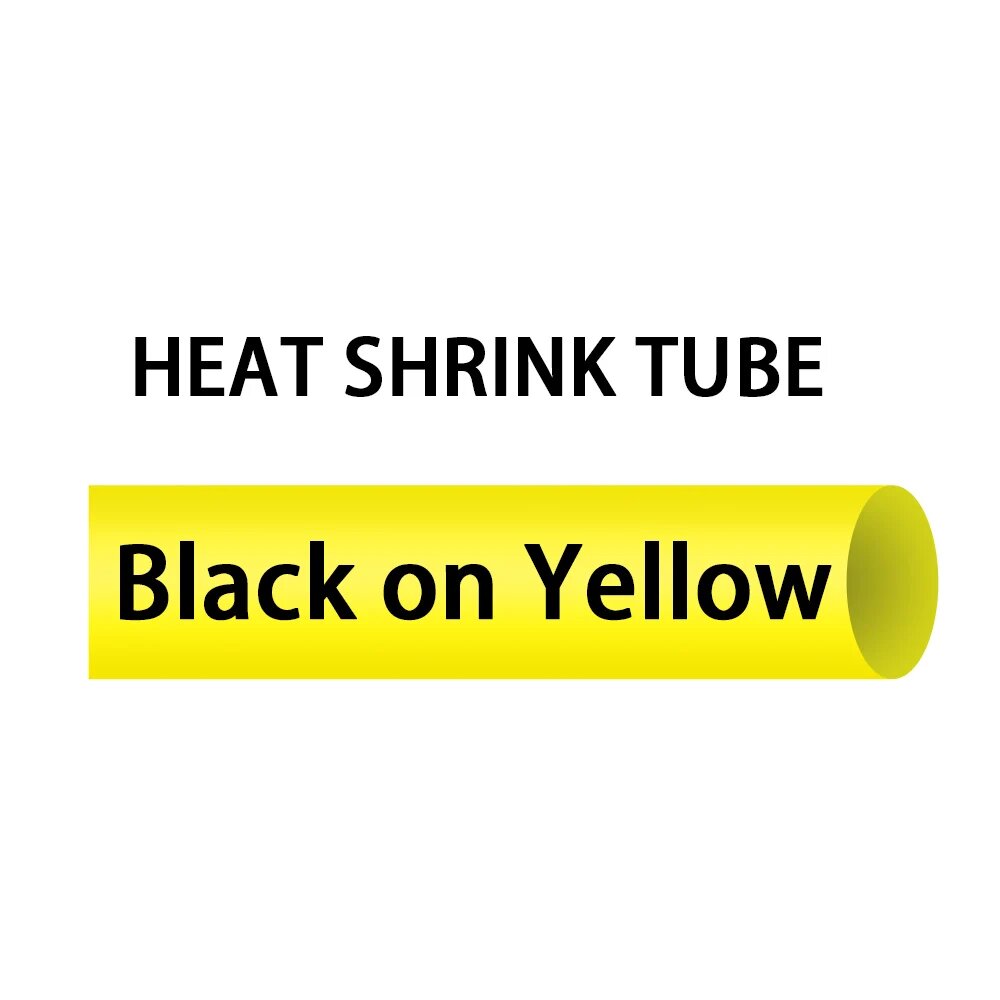 Термоусадочная лента ABCOLOR для Brother HSE 211 221 231 241 611 621 631 641 Black on Yellow, 6 мм