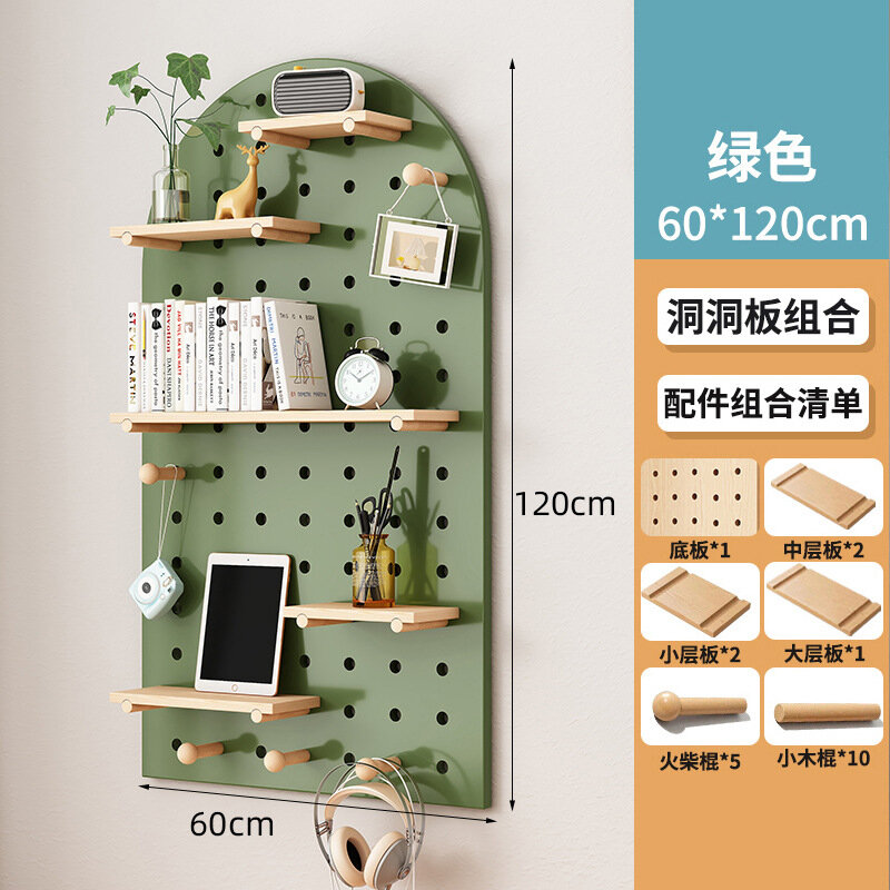 Домашний перфорированный стеллаж для хранения, входная дверь, стенка, перегородка из массива дерева, настенное хранение, настраиваемый