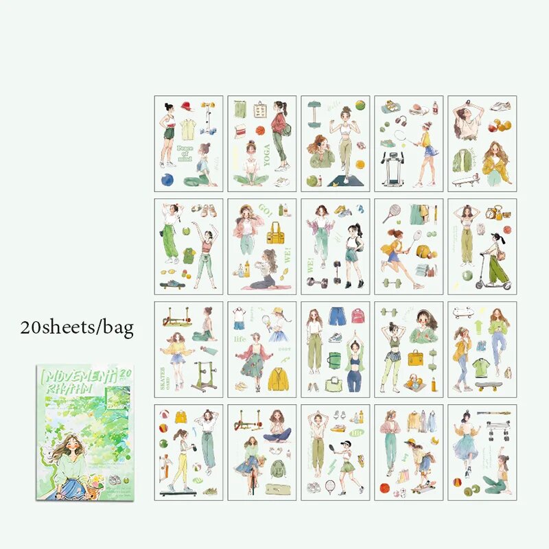 Наклейки бумажные Mr. Paper 20 шт. S25614-3
