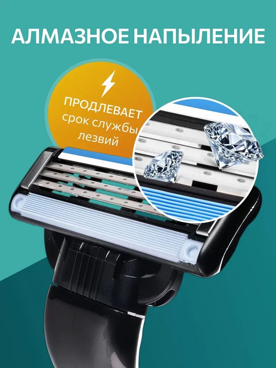 Лезвия Кассеты для бритья мужские 4 шт