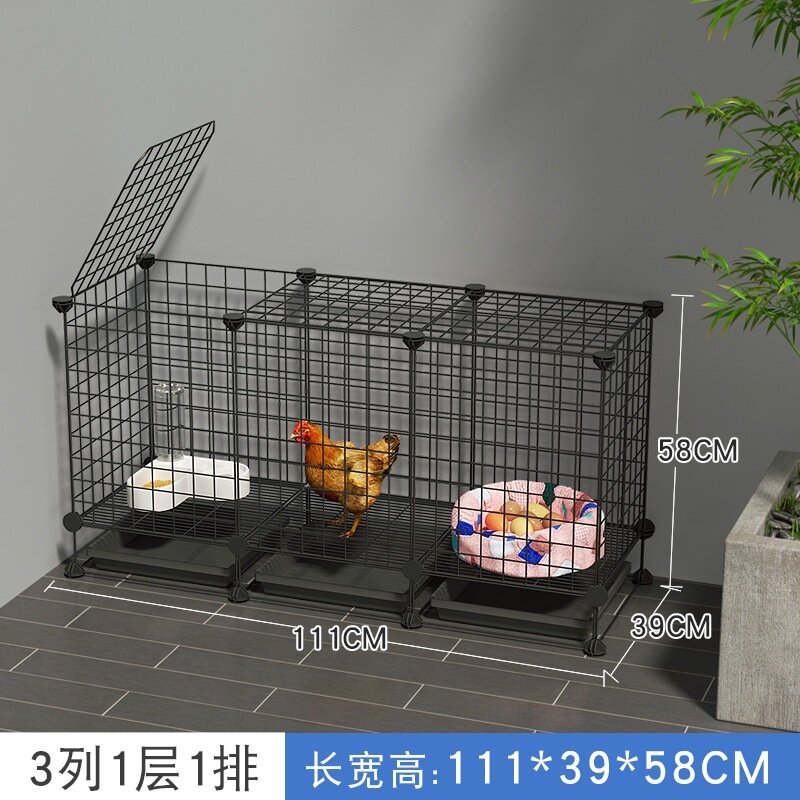 Маленькая клетка для кур и уток для домашнего использования, маленький домашний курятник, курятник с сеткой, собранная клетка для кур на балконе, большого размера