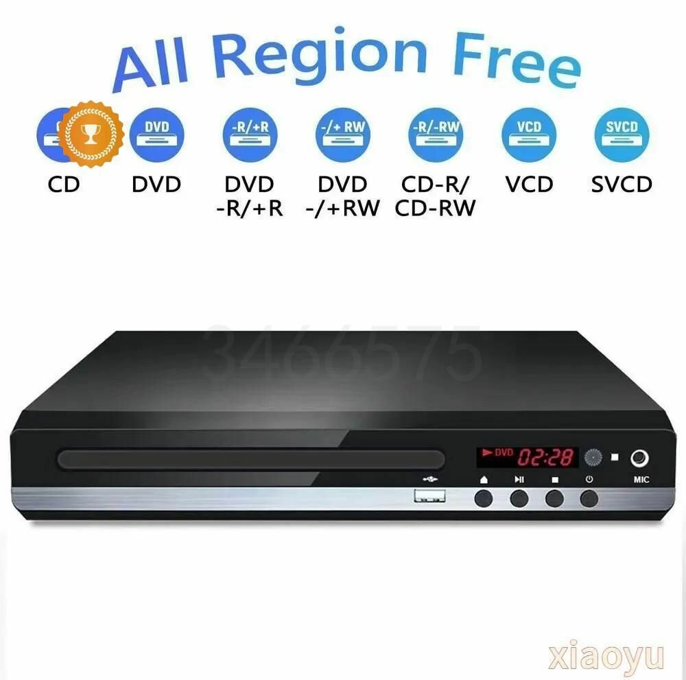 GM DVD-плеер 4K HD 1080P Поддержка Подключения HDMI, TV CD/DVD-плееры Для Дома, Кабель HDMI И RCA В Комплекте